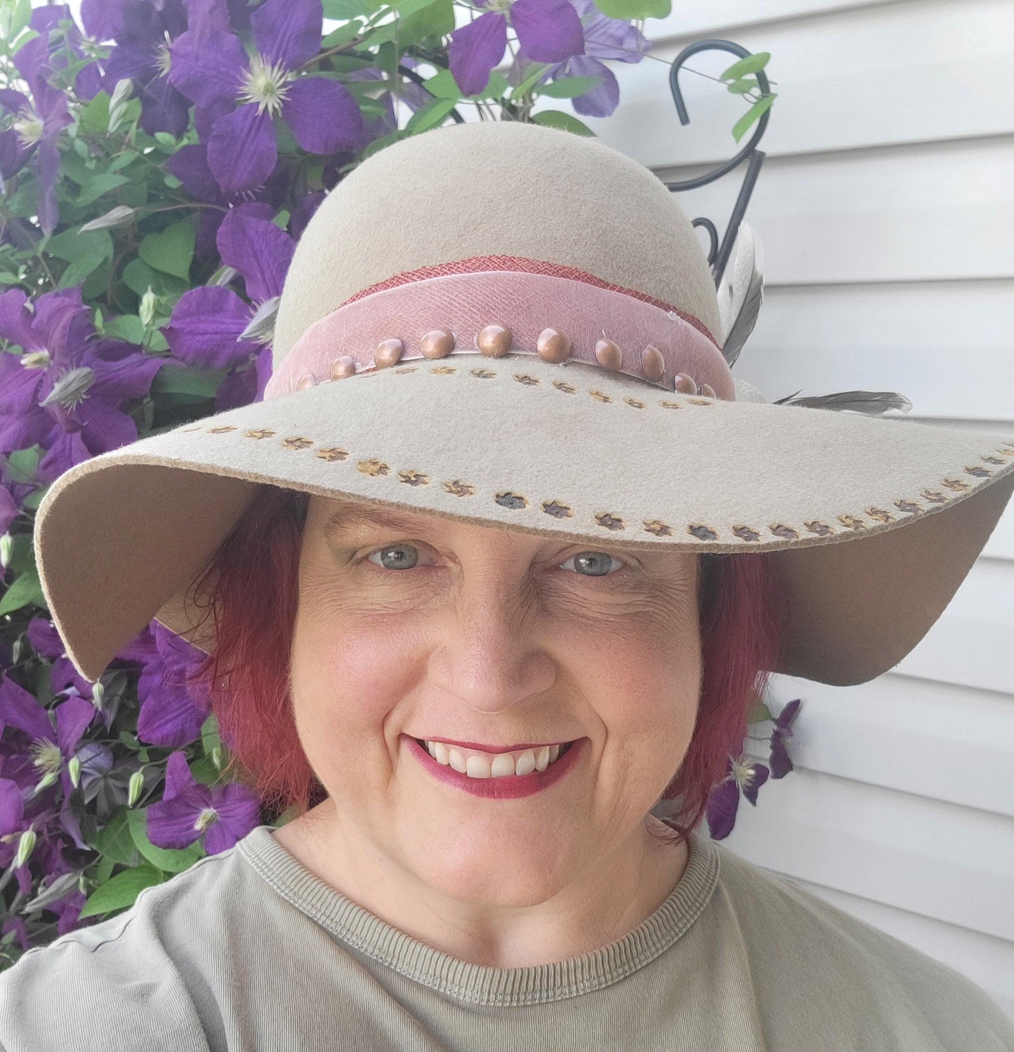Restyled Carmel Rose Hat